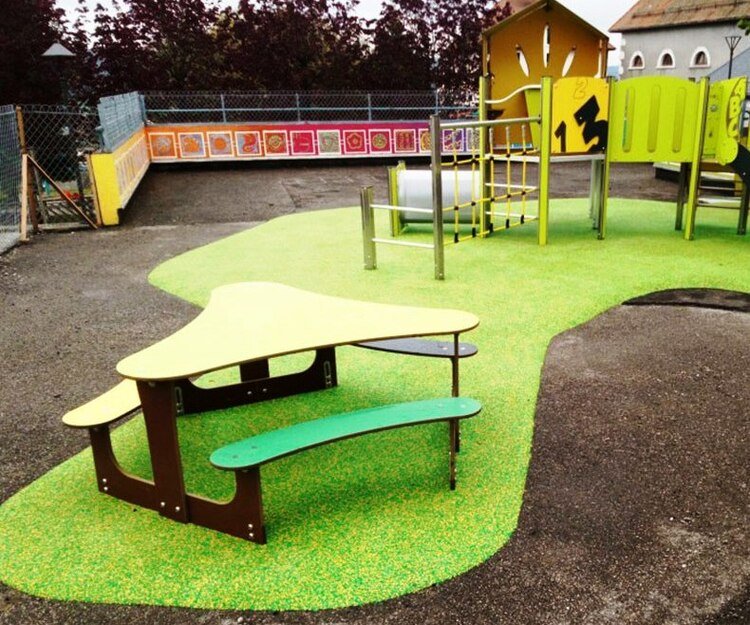 Outdoor benches and tables for children's playgrounds / Monarda-Group ...